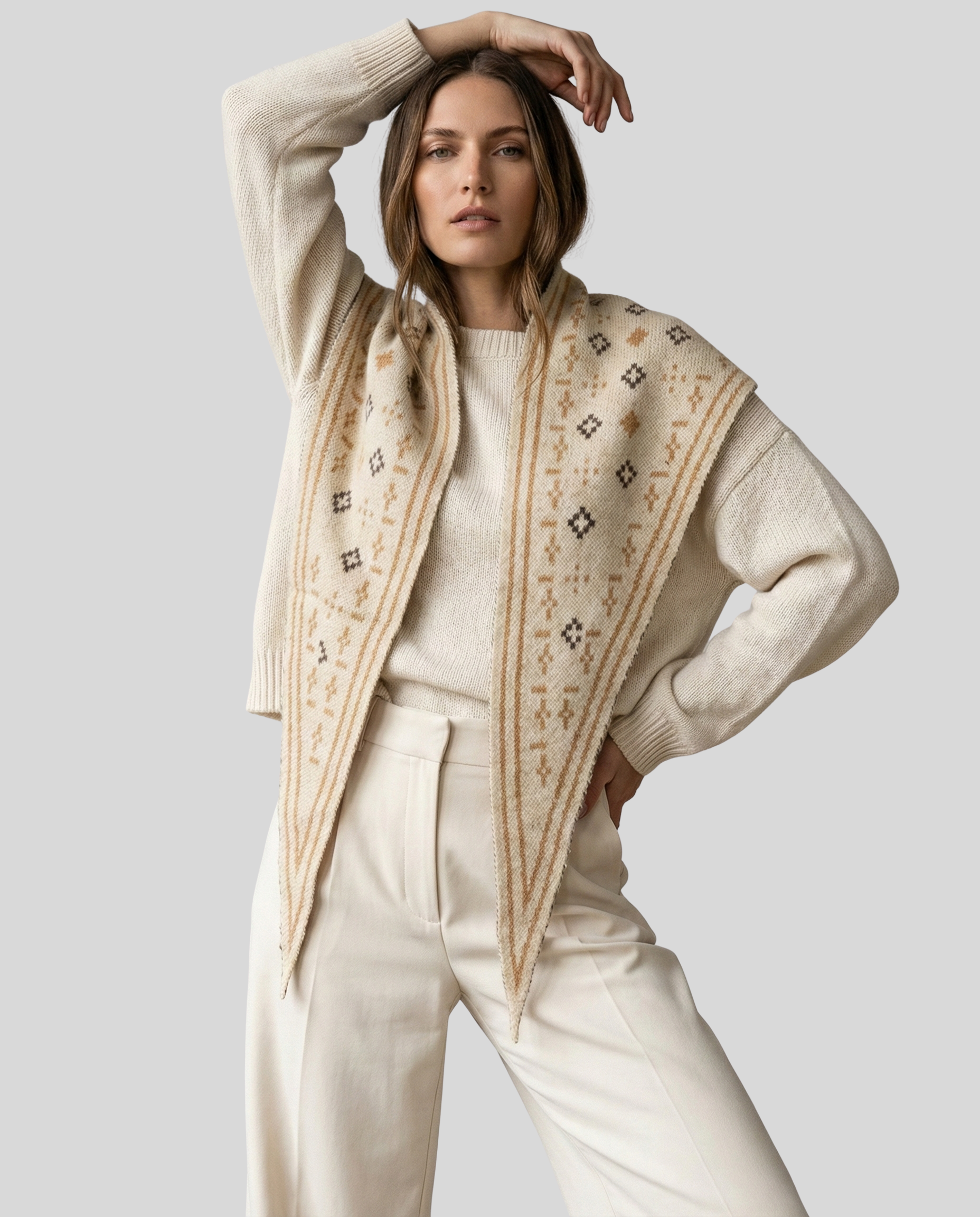 Foulard Knit Triangle Scarf – Saachi Wholesale