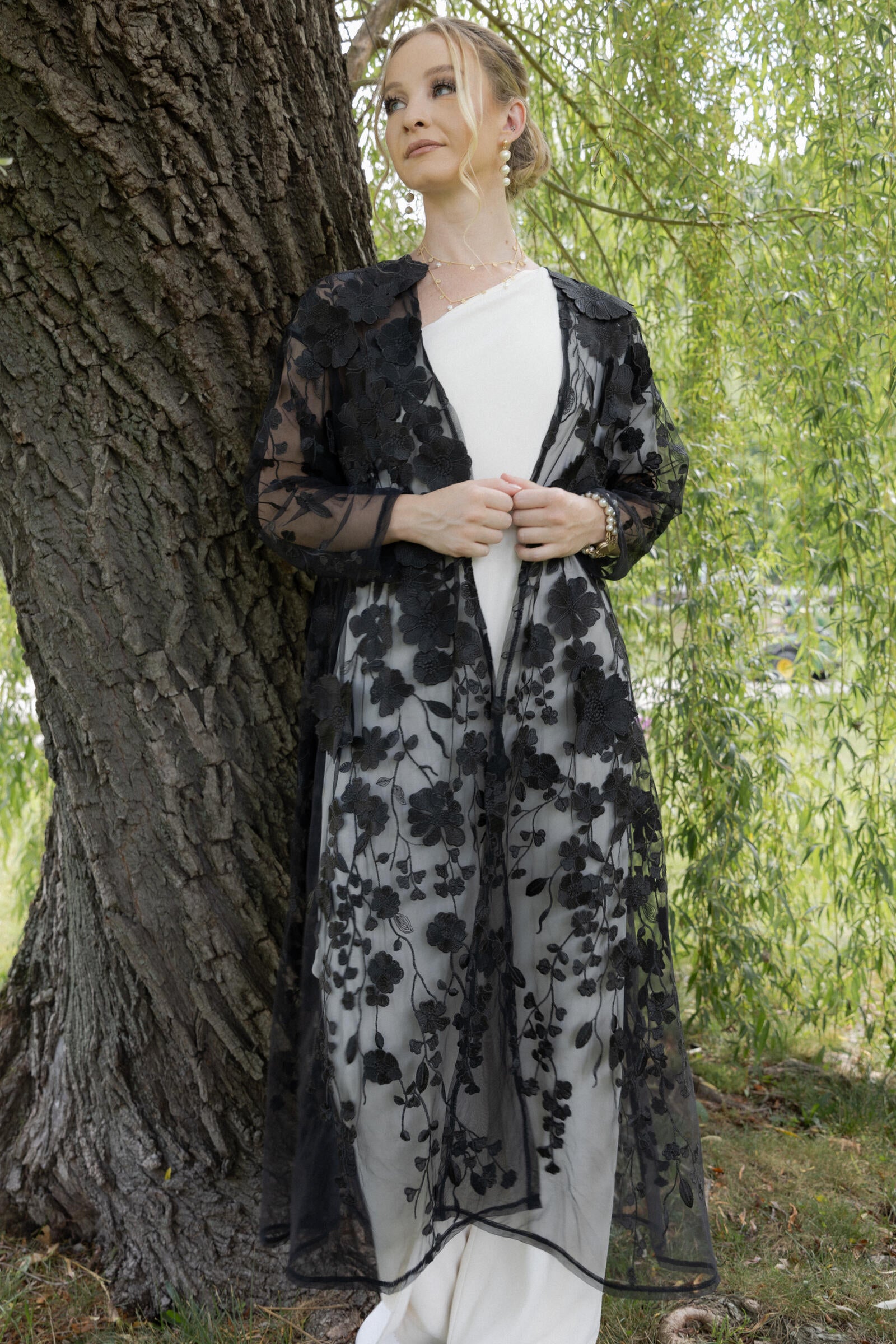 Sheer Floral Duster – Saachi Wholesale