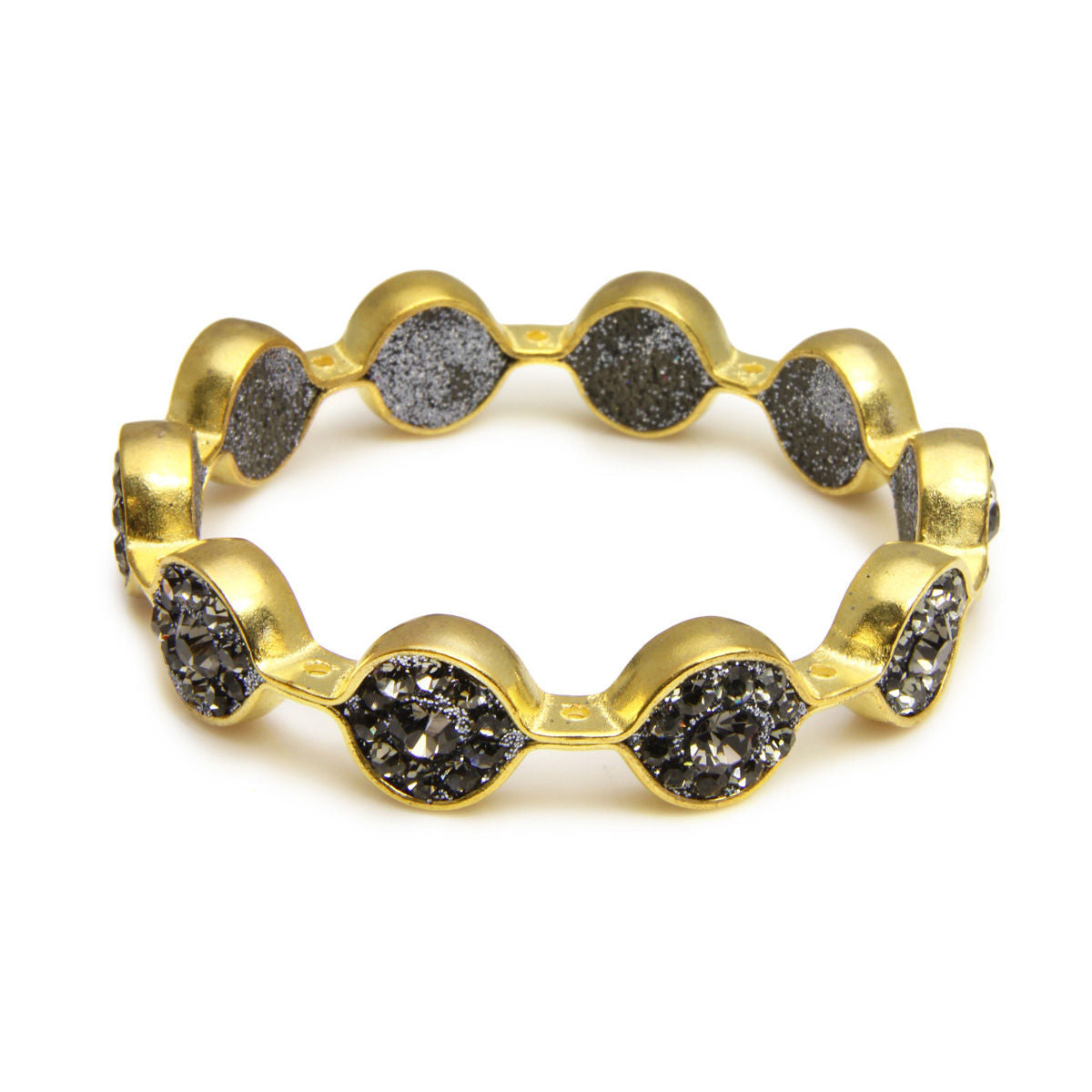 Marquis Gold Bangle Bracelet – Saachi Wholesale
